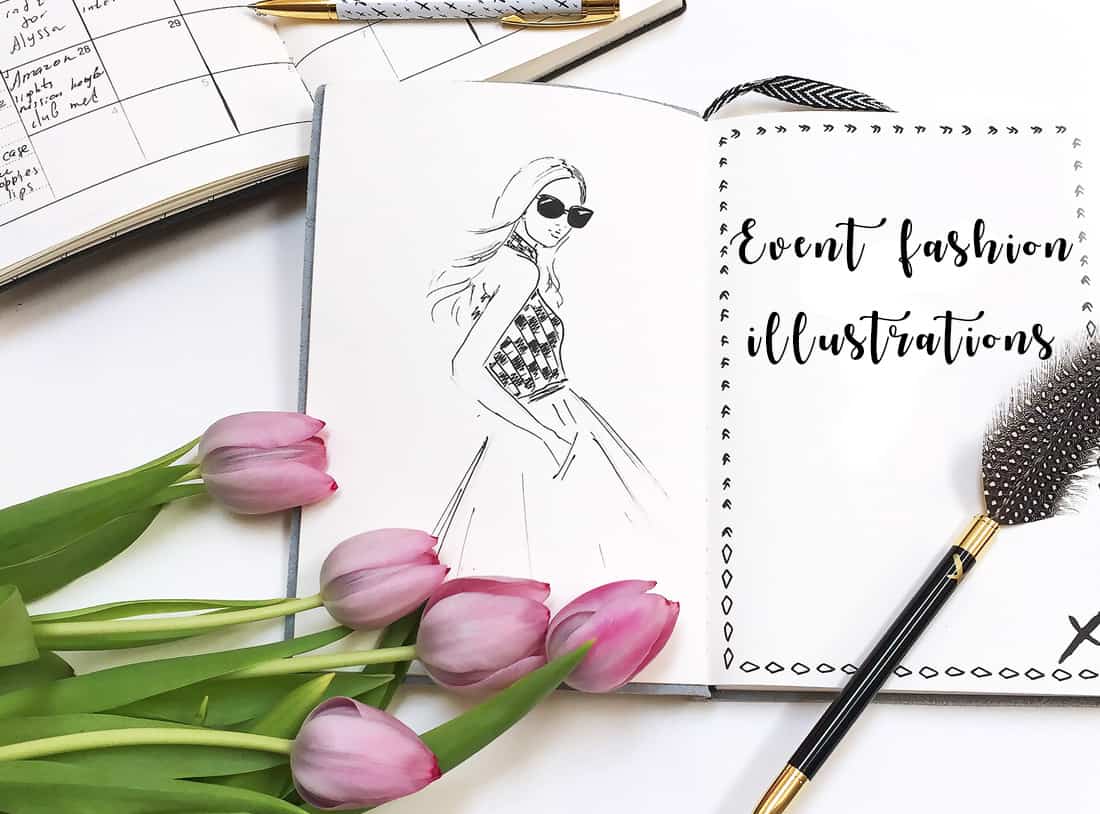 Event and Wedding illustrator – event fashion illustrator